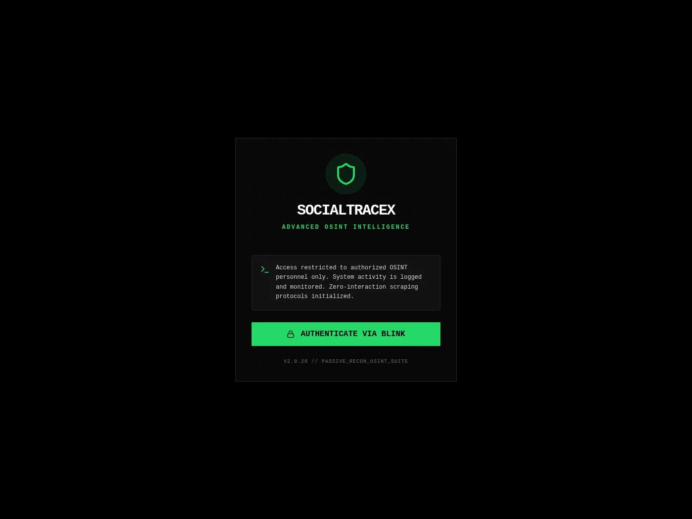 SocialTraceX OSINT Dashboard