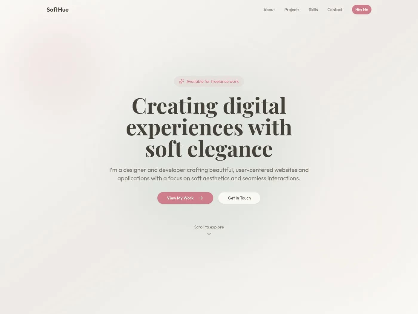 SoftHue Portfolio Site