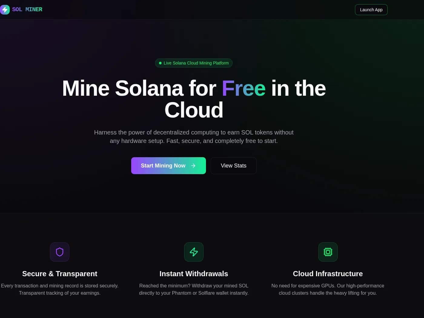 Solana Miner Hub