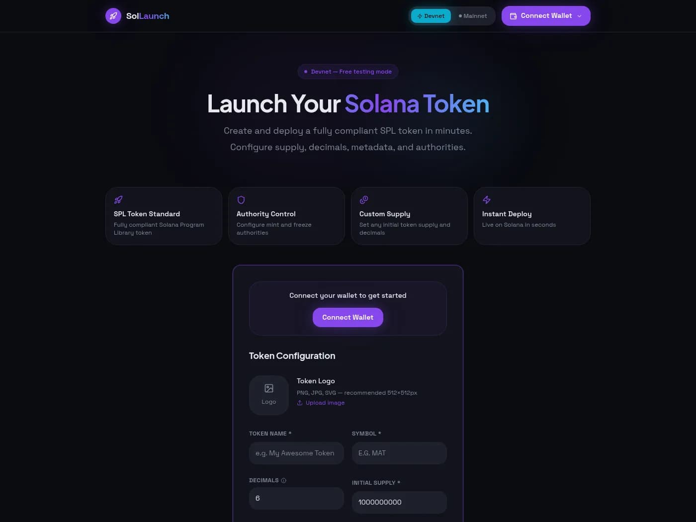 Solana Token Launcher