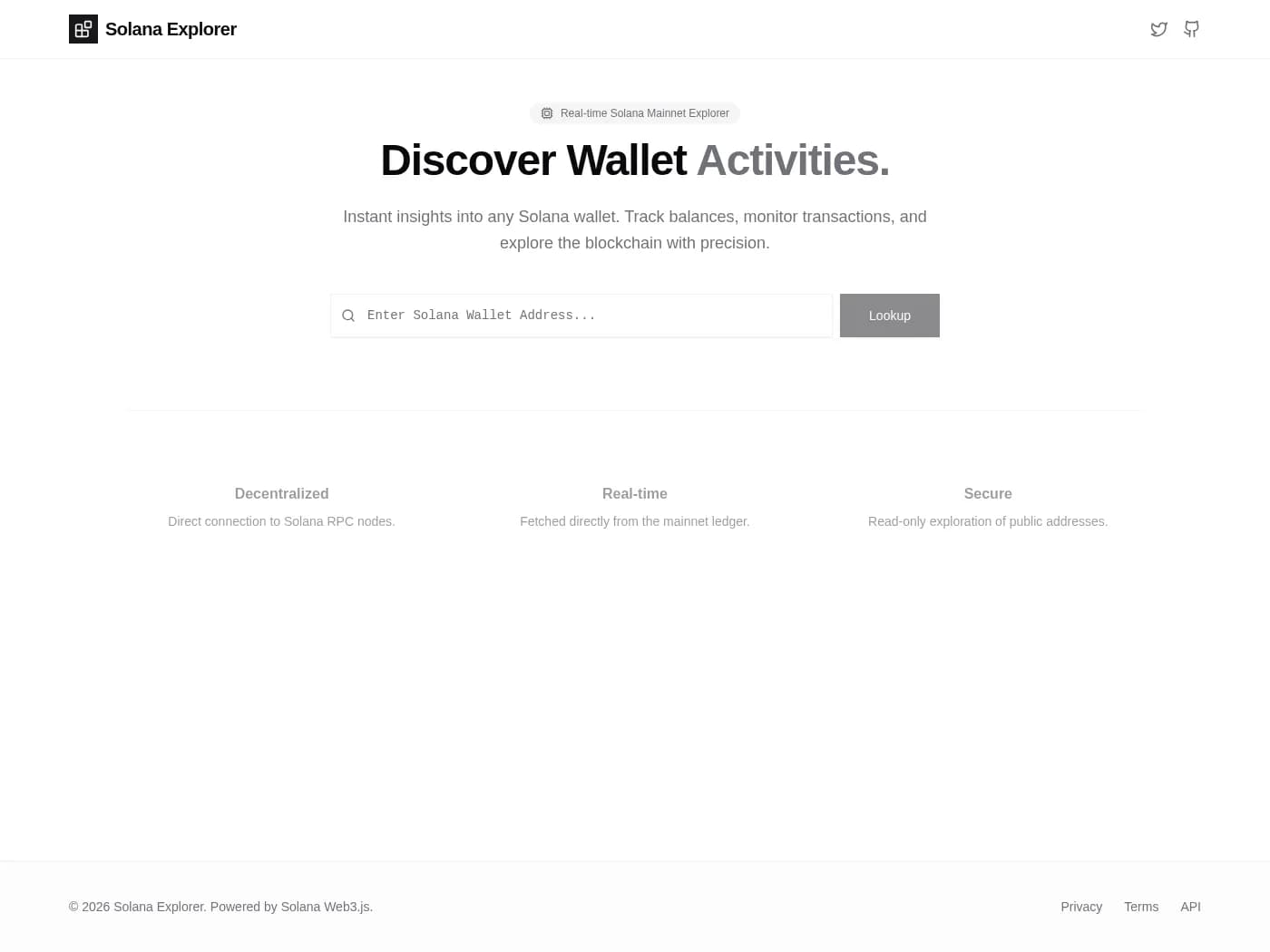 Solana Wallet Explorer