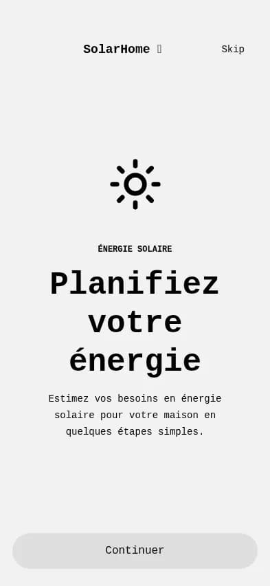 SolarHome Sizing App