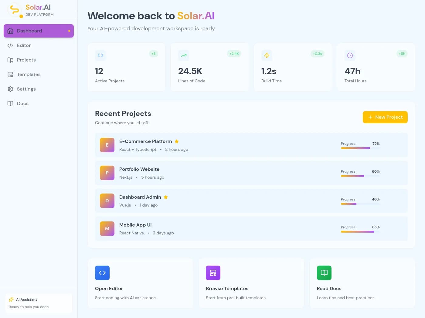 Solar.AI Dev Platform