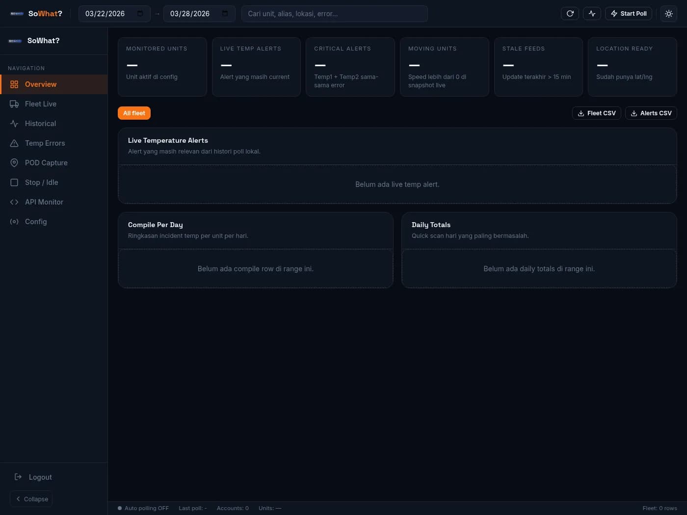 Solofleet Temp Error Monitor