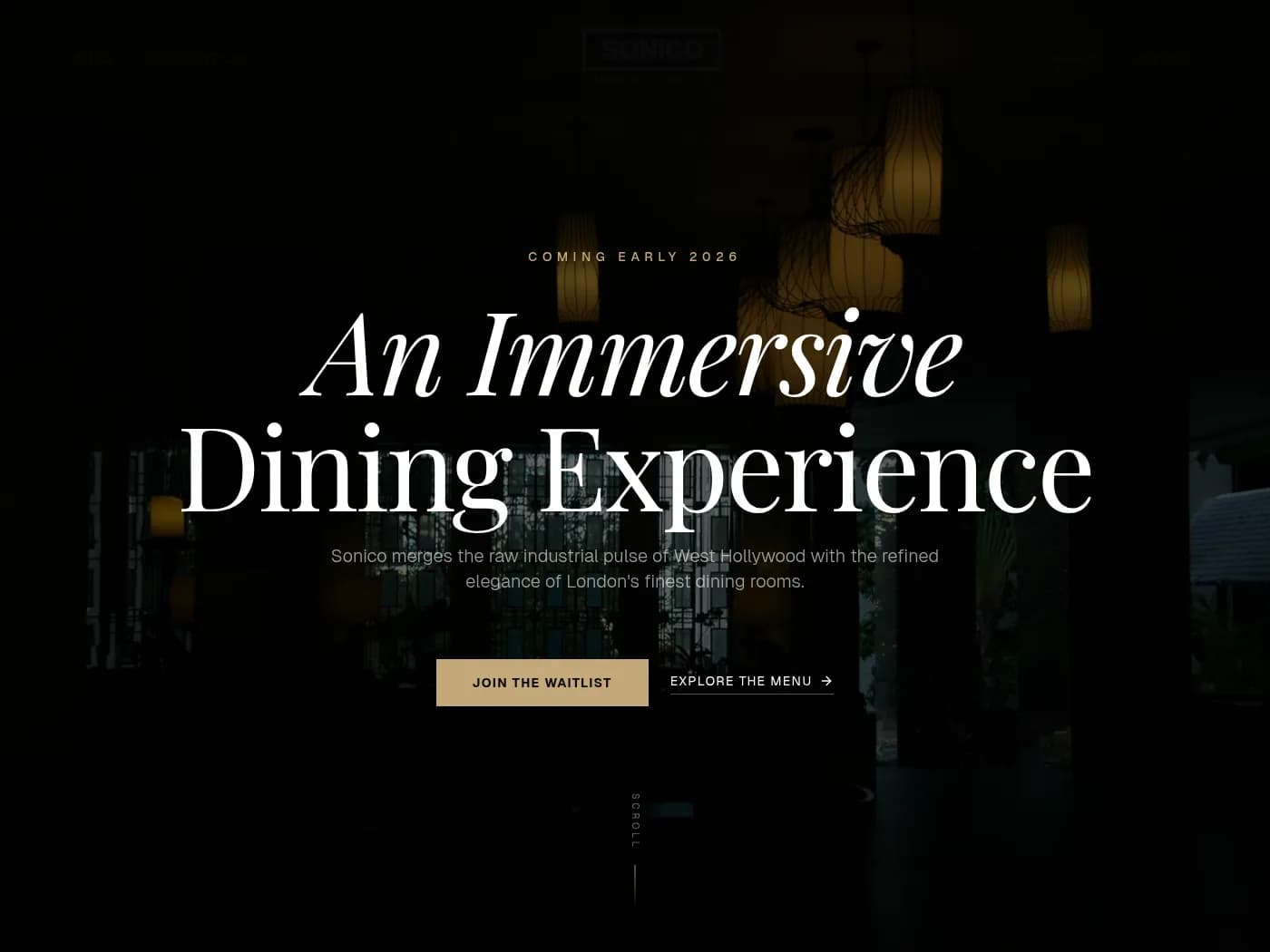 Sonico Restaurant Website