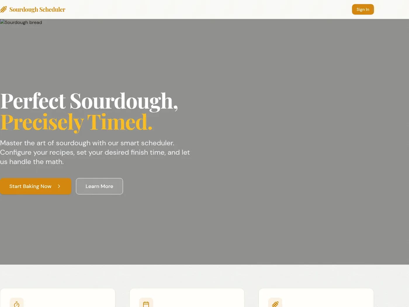 Sourdough Scheduler