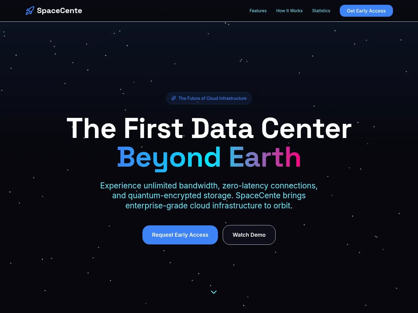 Space Data Center Landing