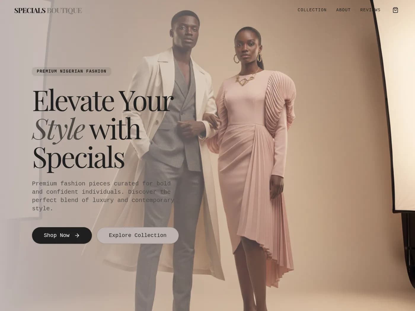 Specials Boutique Landing