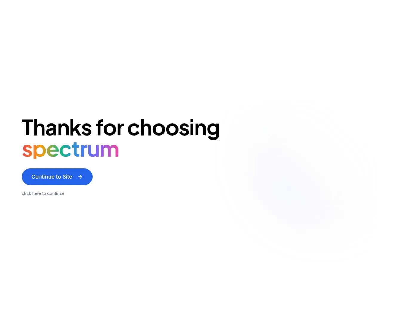 Spectrum Landing Page