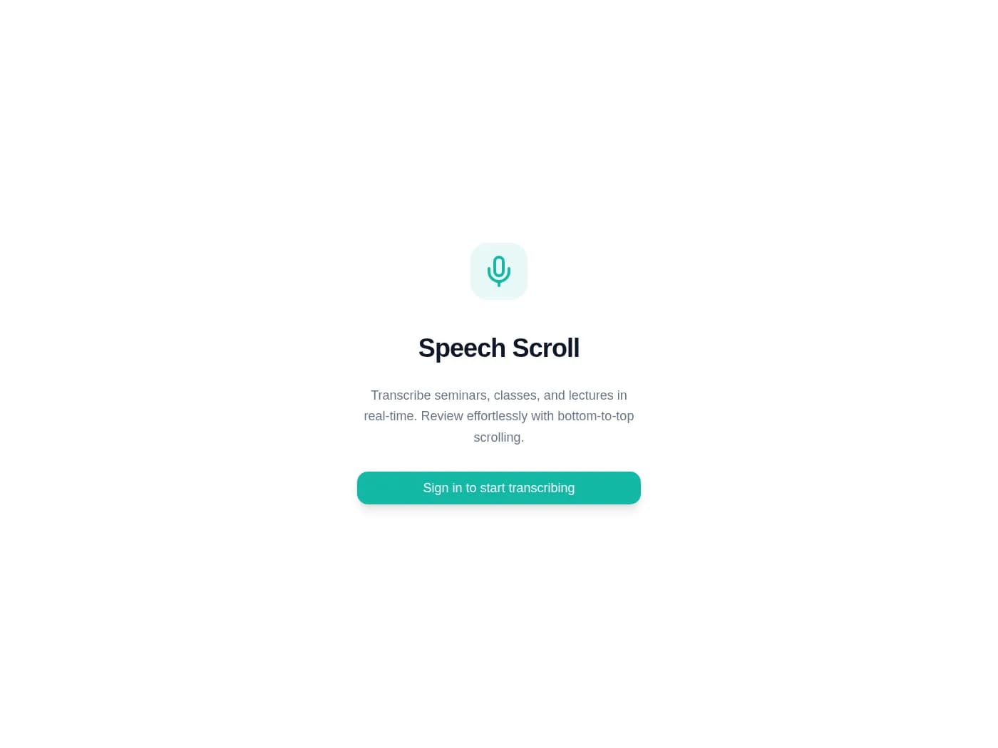 Speech Scroll Transcriber