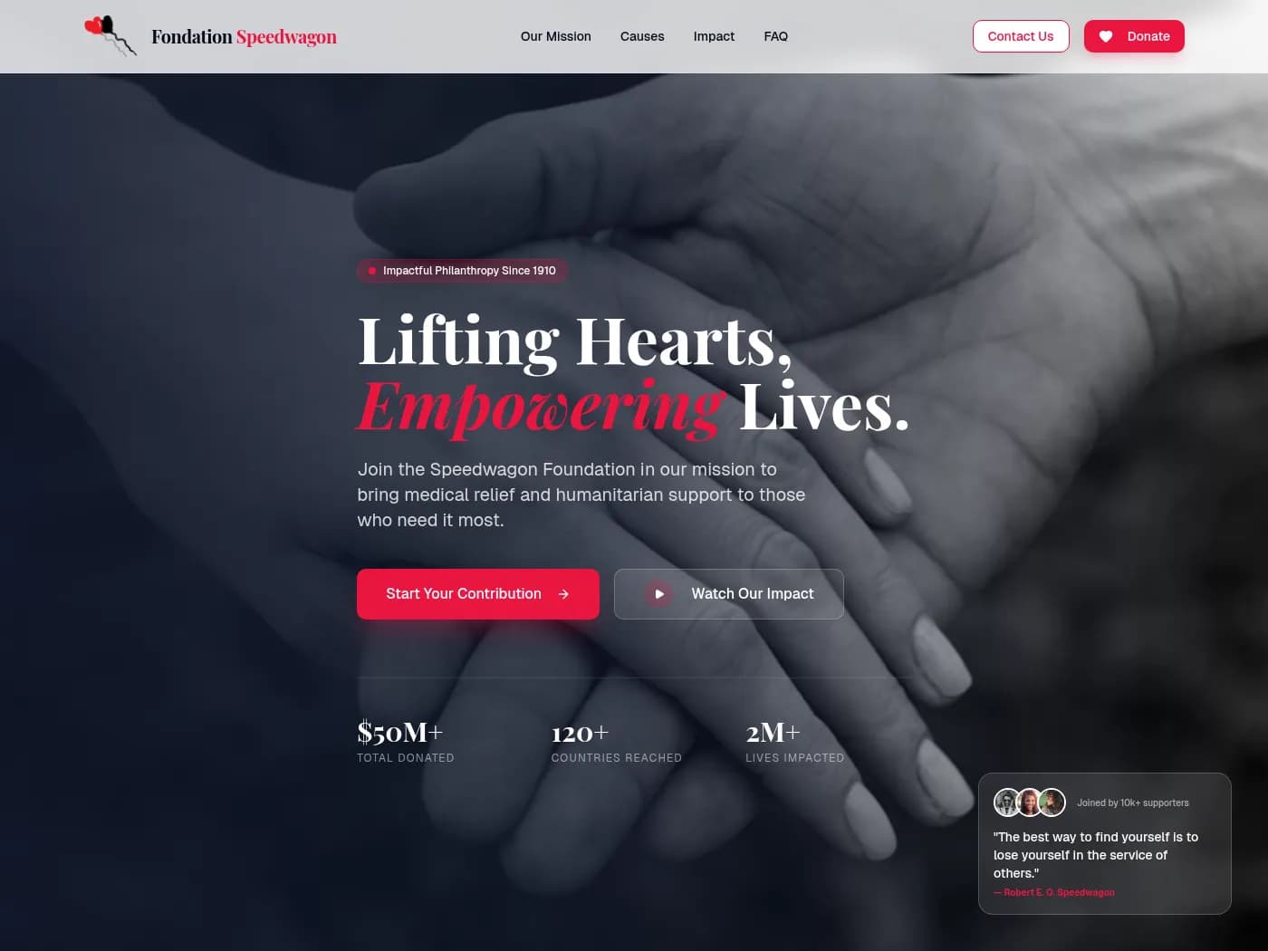 Speedwagon Donations Site