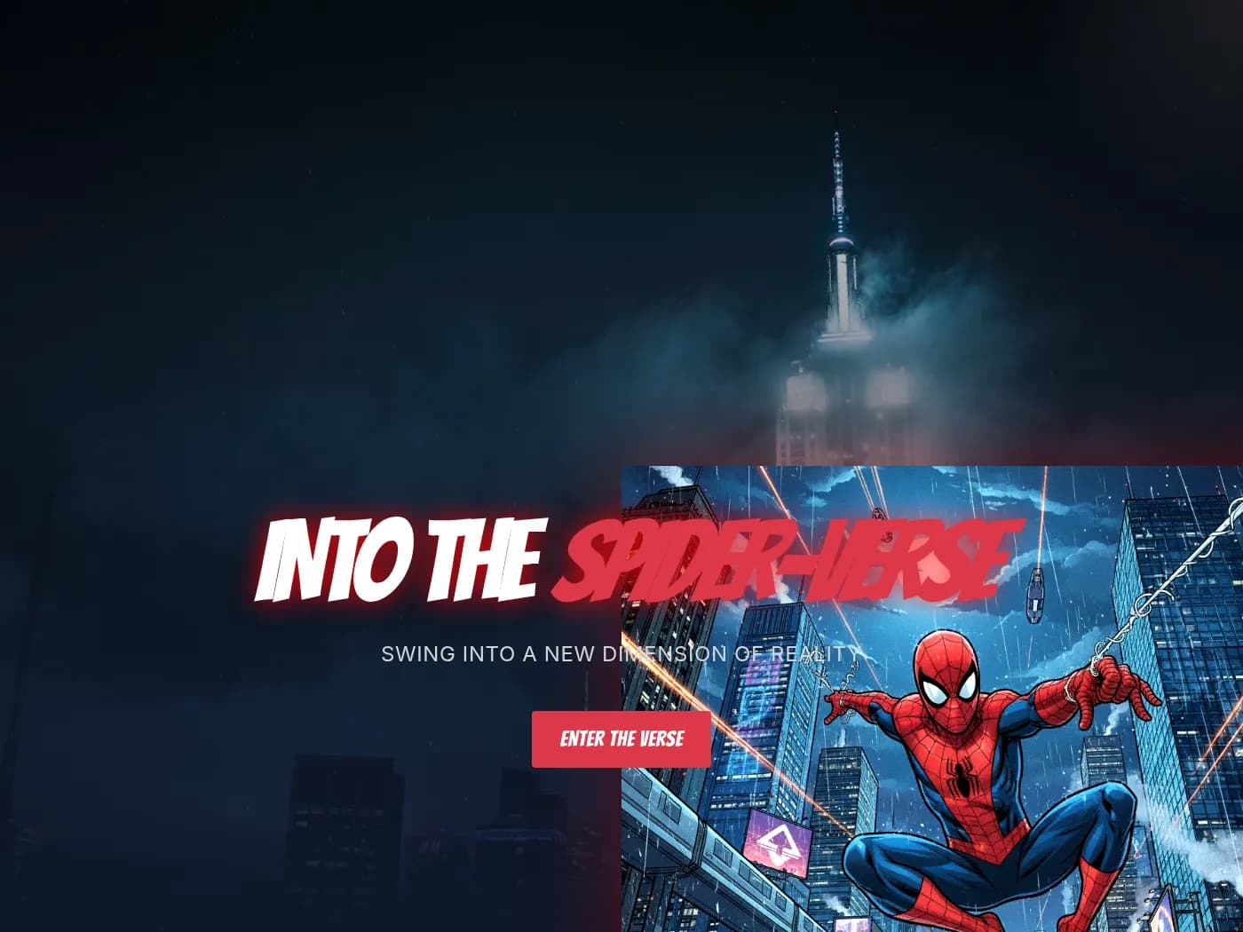 SpiderVerse Landing Experience
