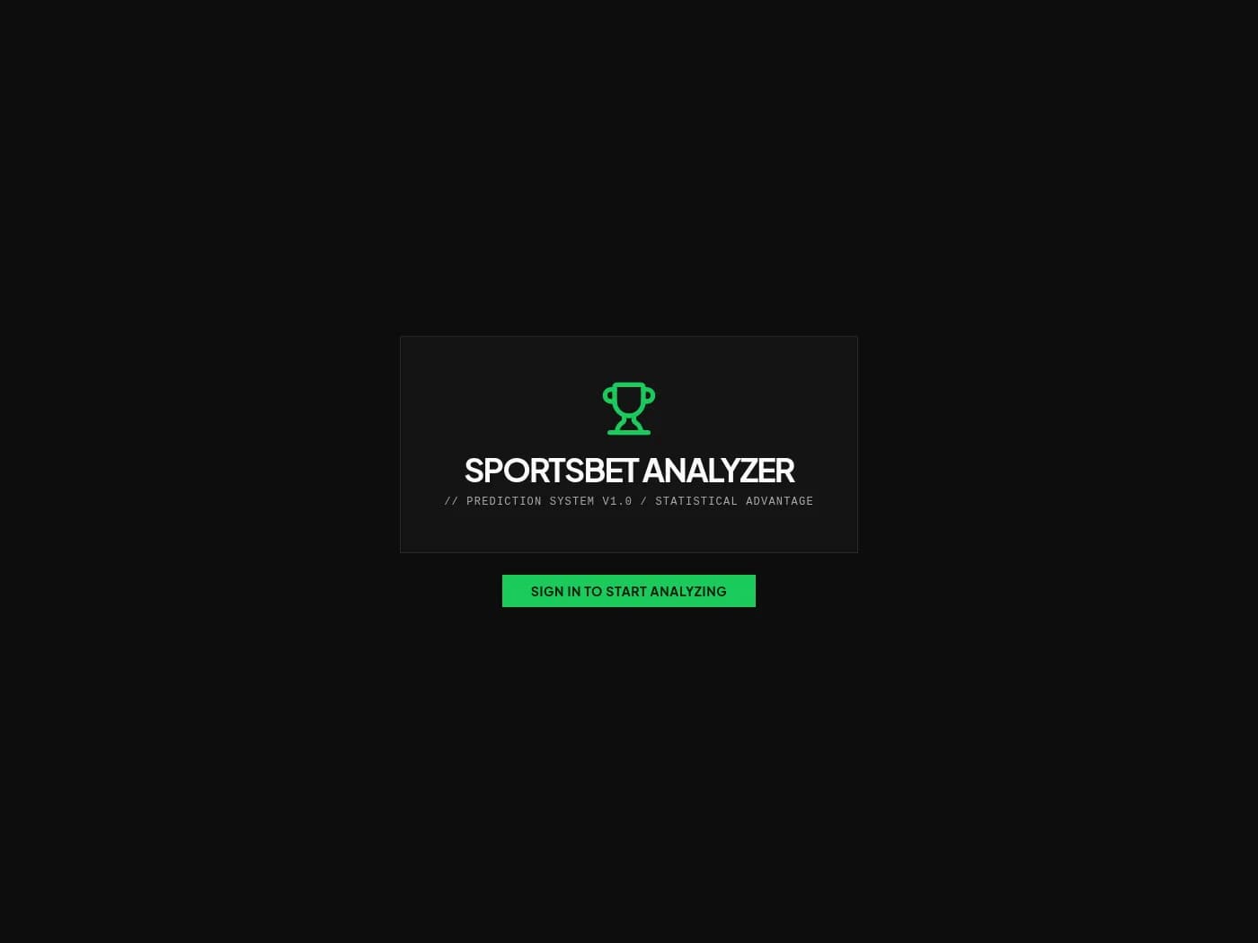 SportsBet Analyzer