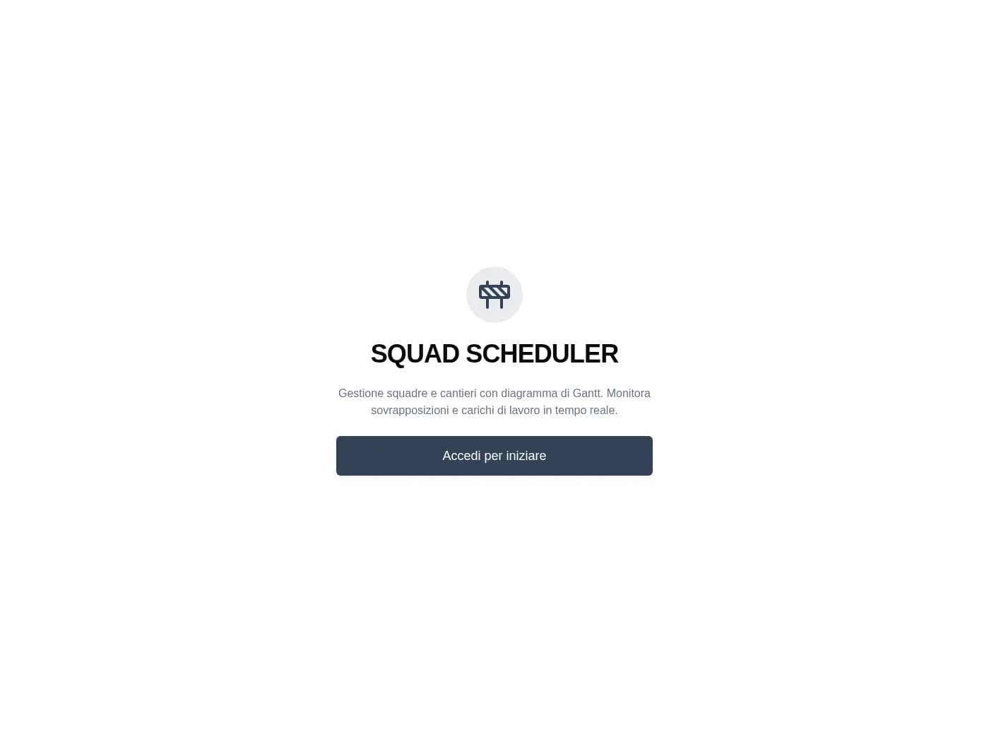 Cantiere Squad Scheduler