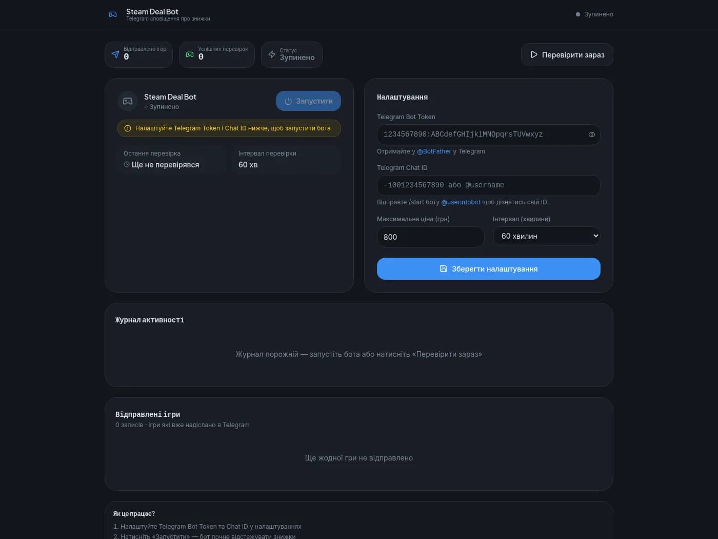 Steam Deal Telegram Bot