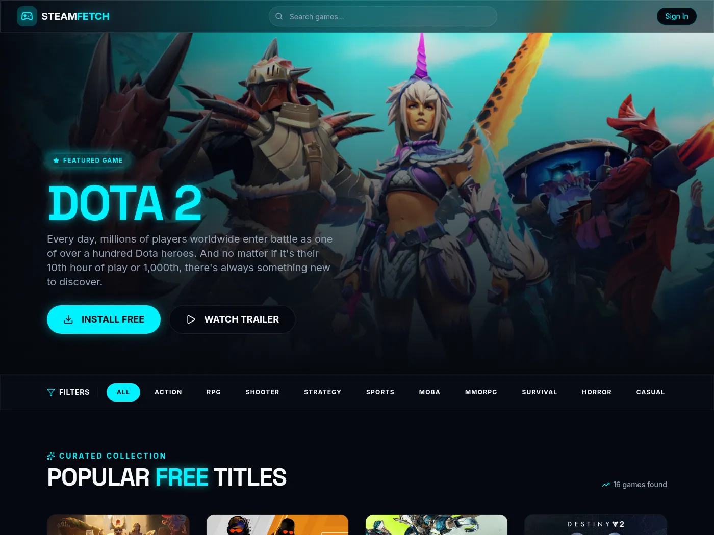 Steam Game Fetcher
