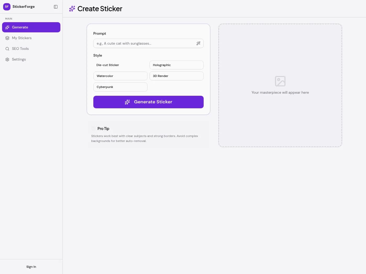 StickerForge AI