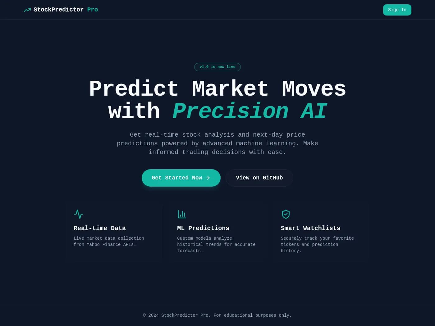 StockPredictor Pro
