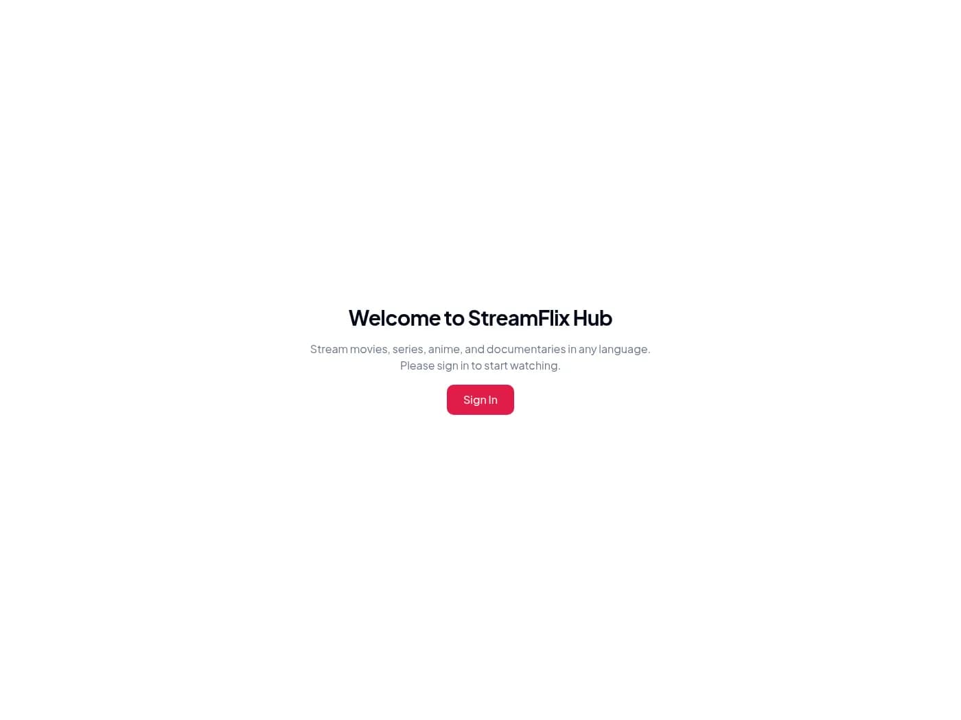 StreamFlix Hub