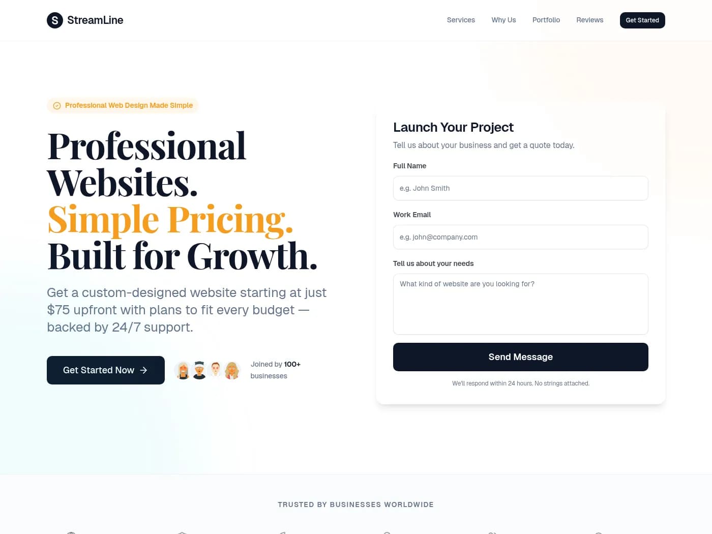 StreamLine Showcase Site