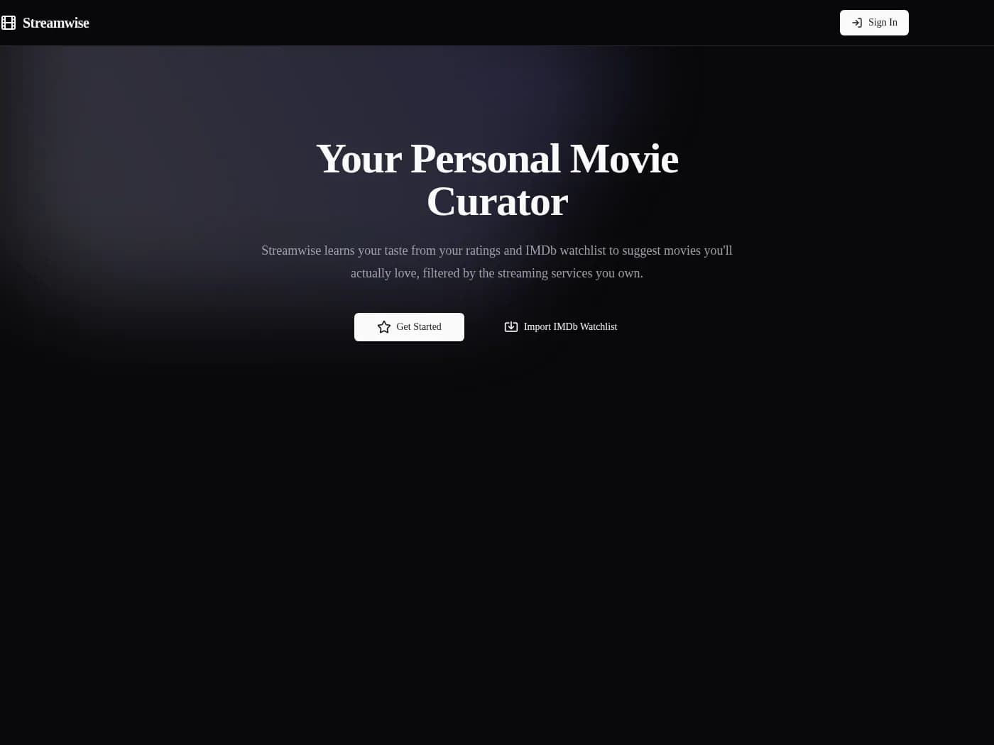 Streamwise Movie Recommender