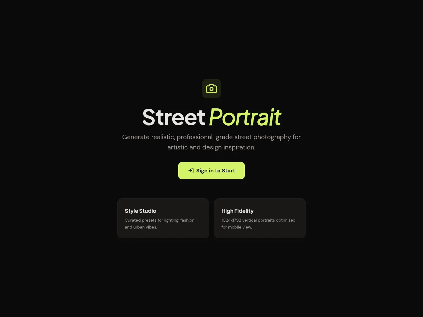 Street Portrait Generator