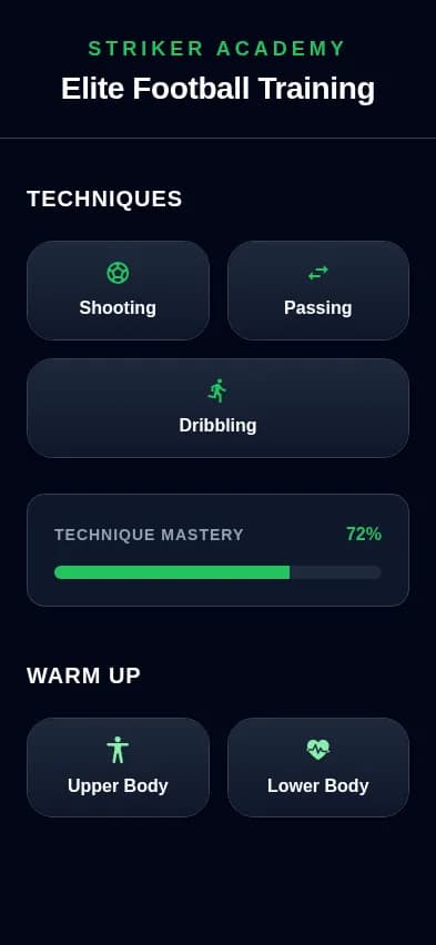 Striker Academy App