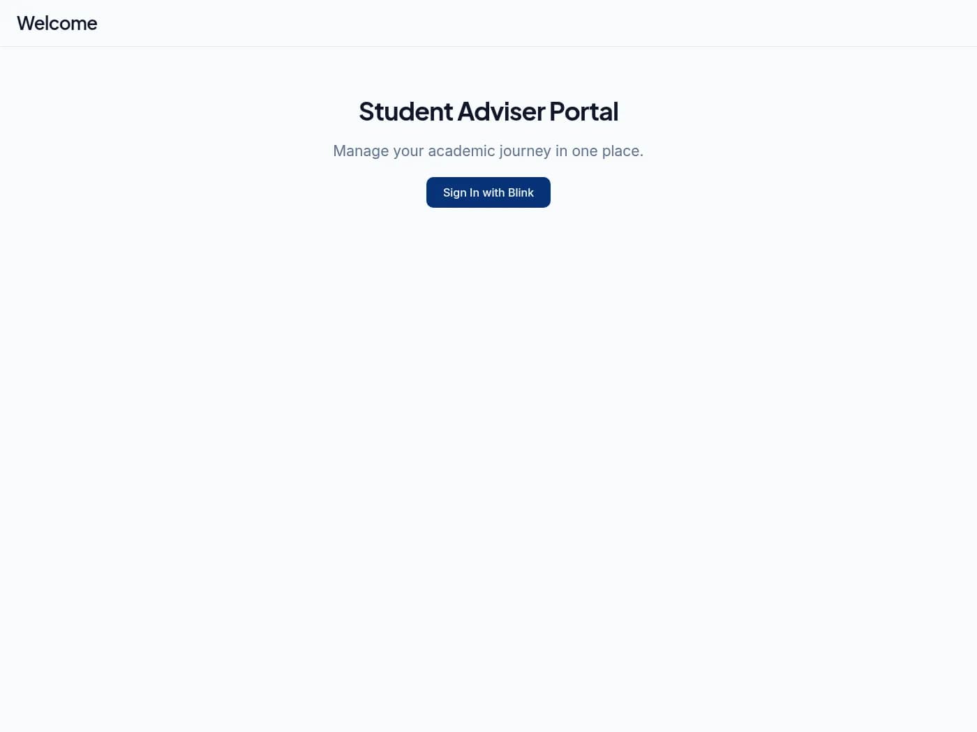 Student Adviser Portal