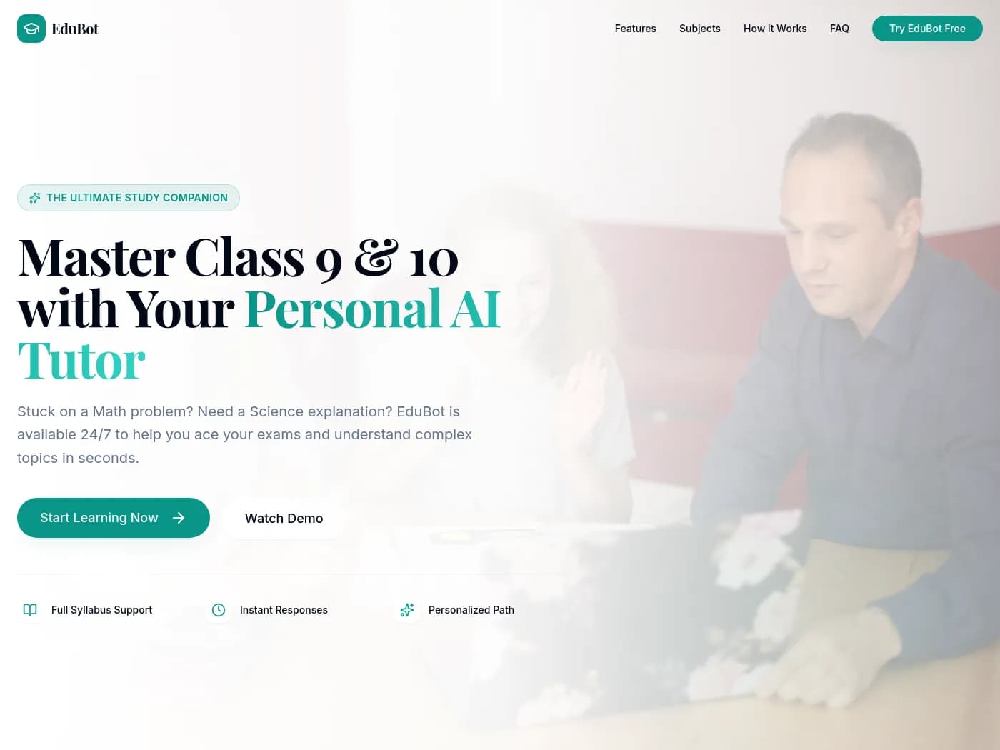 Student Chatbot Homepage