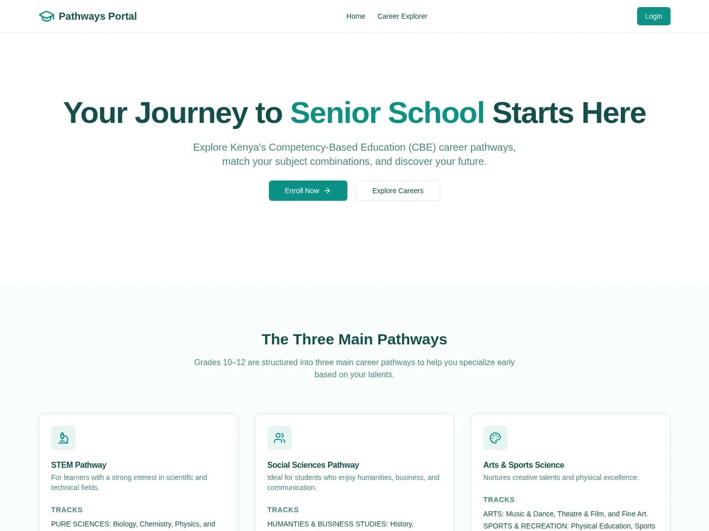 Student Pathways Portal