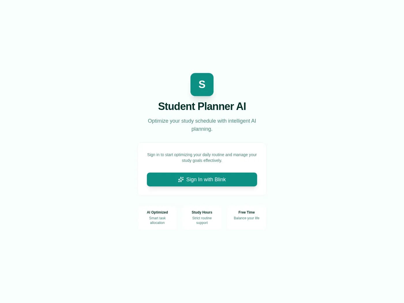 Student Planner AI