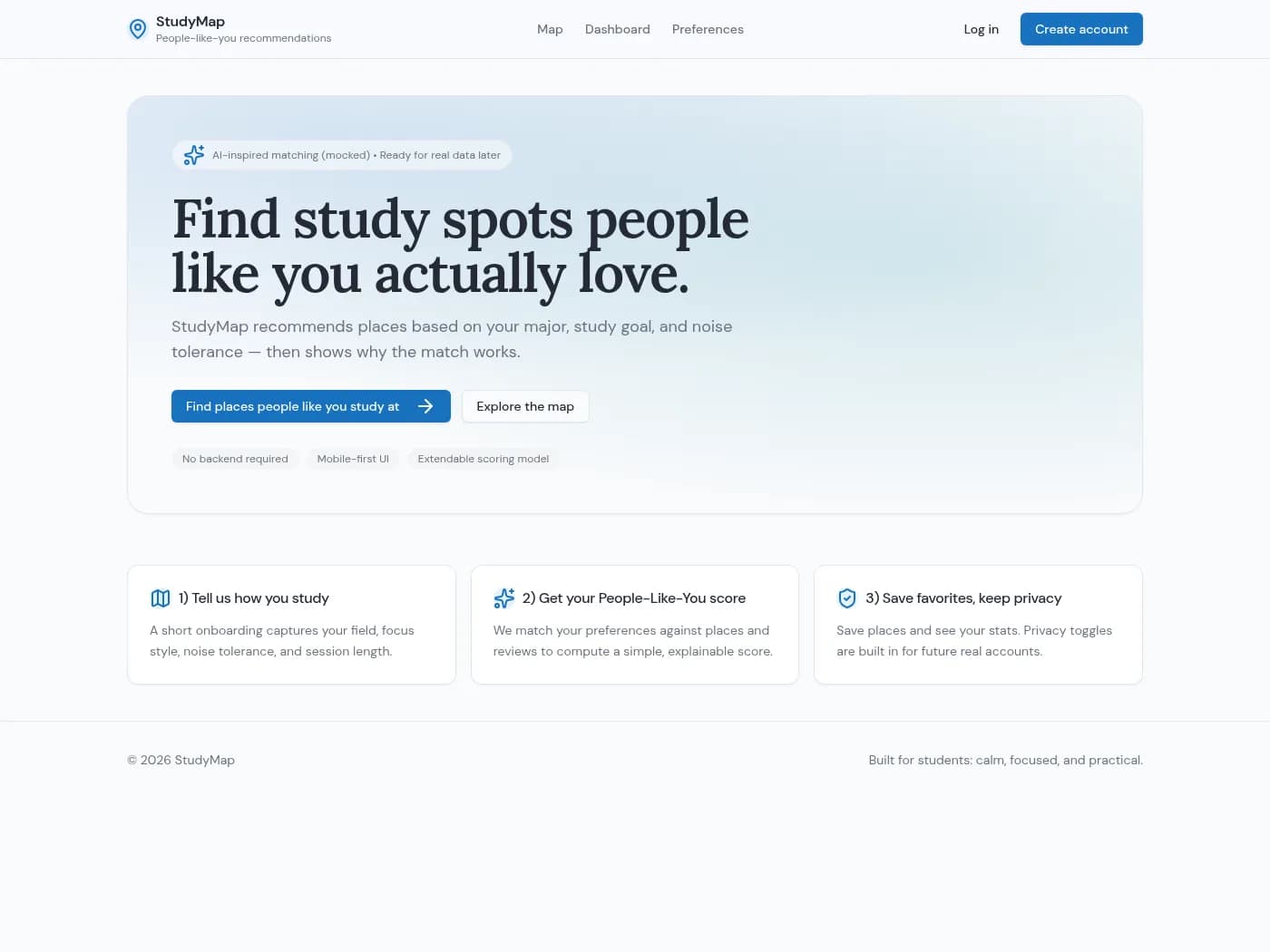 StudyMap Interactive Platform