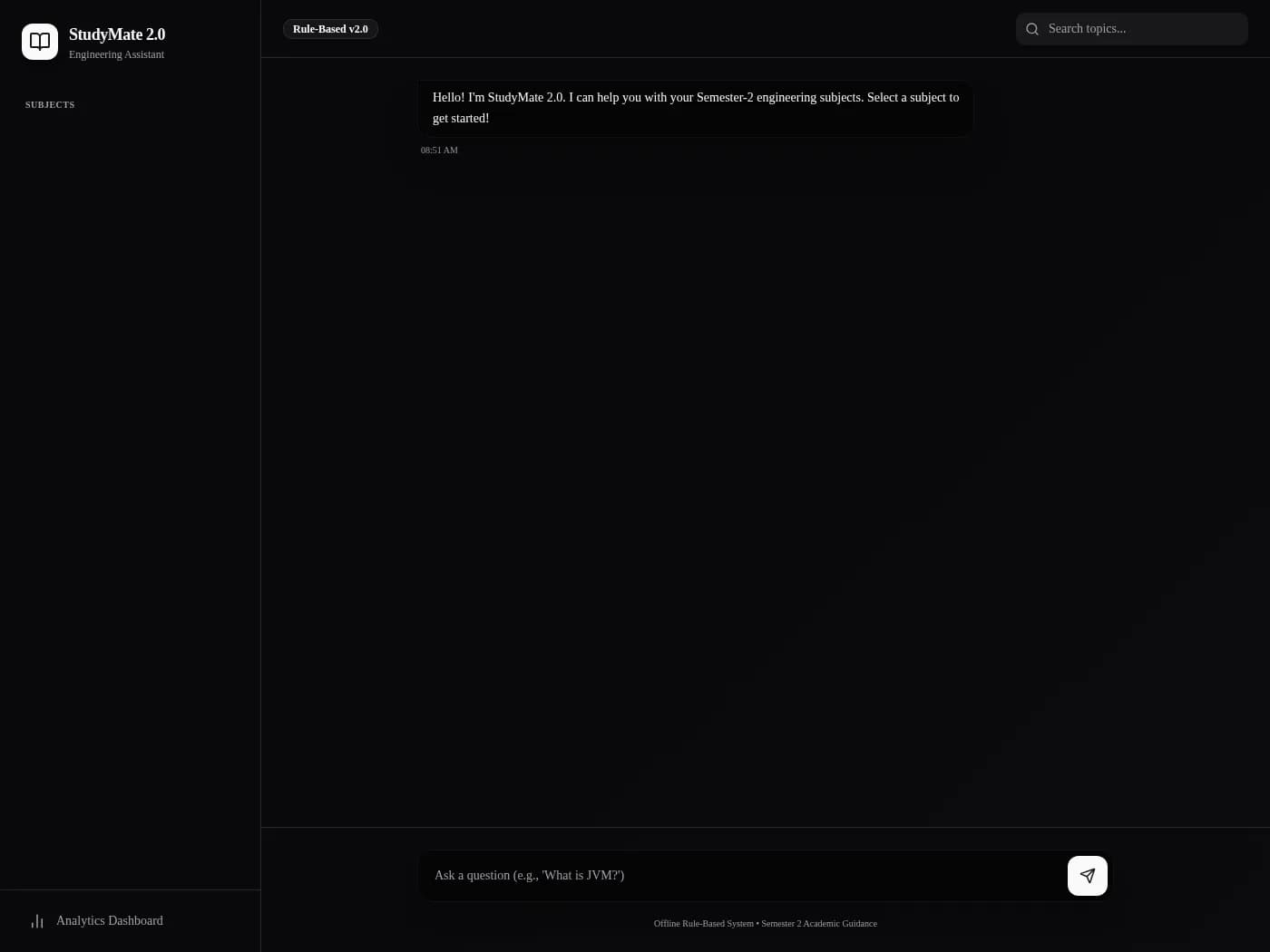 StudyMate 2.0 Chatbot