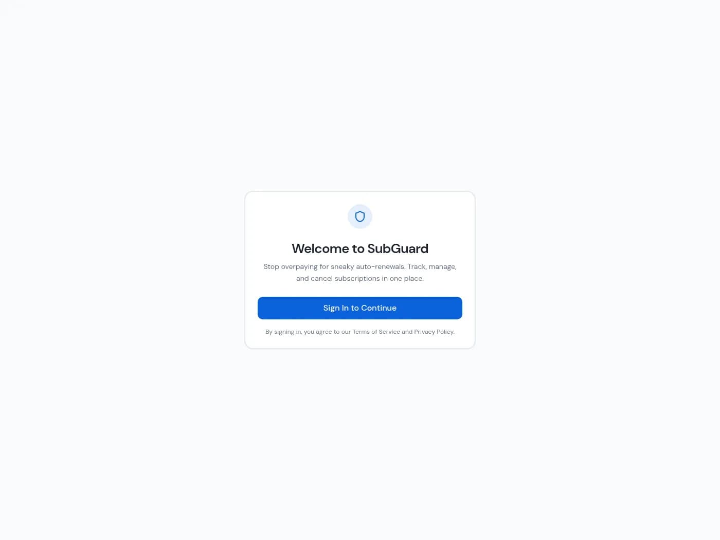 SubGuard Assistant