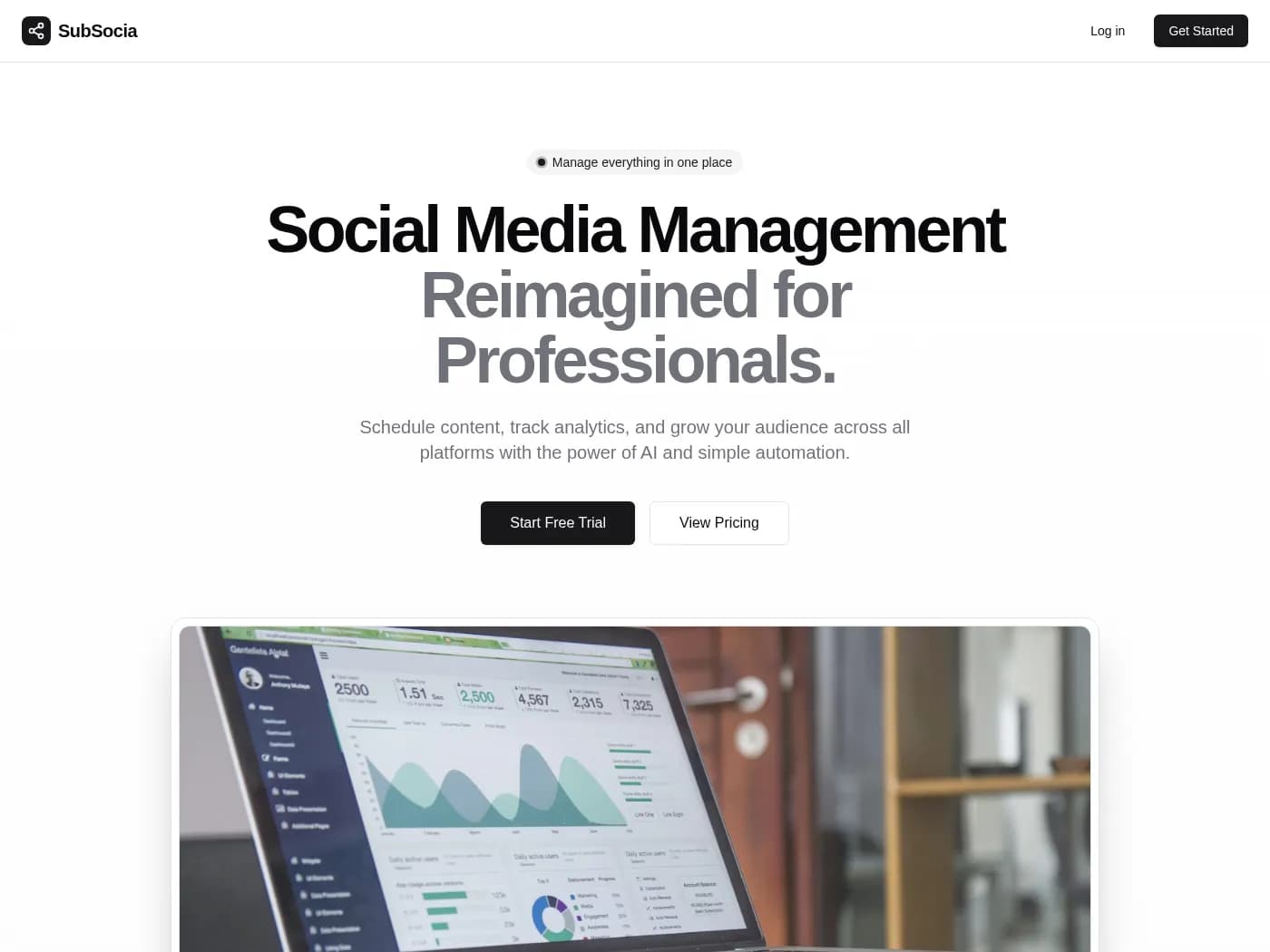 SubSocia Manager