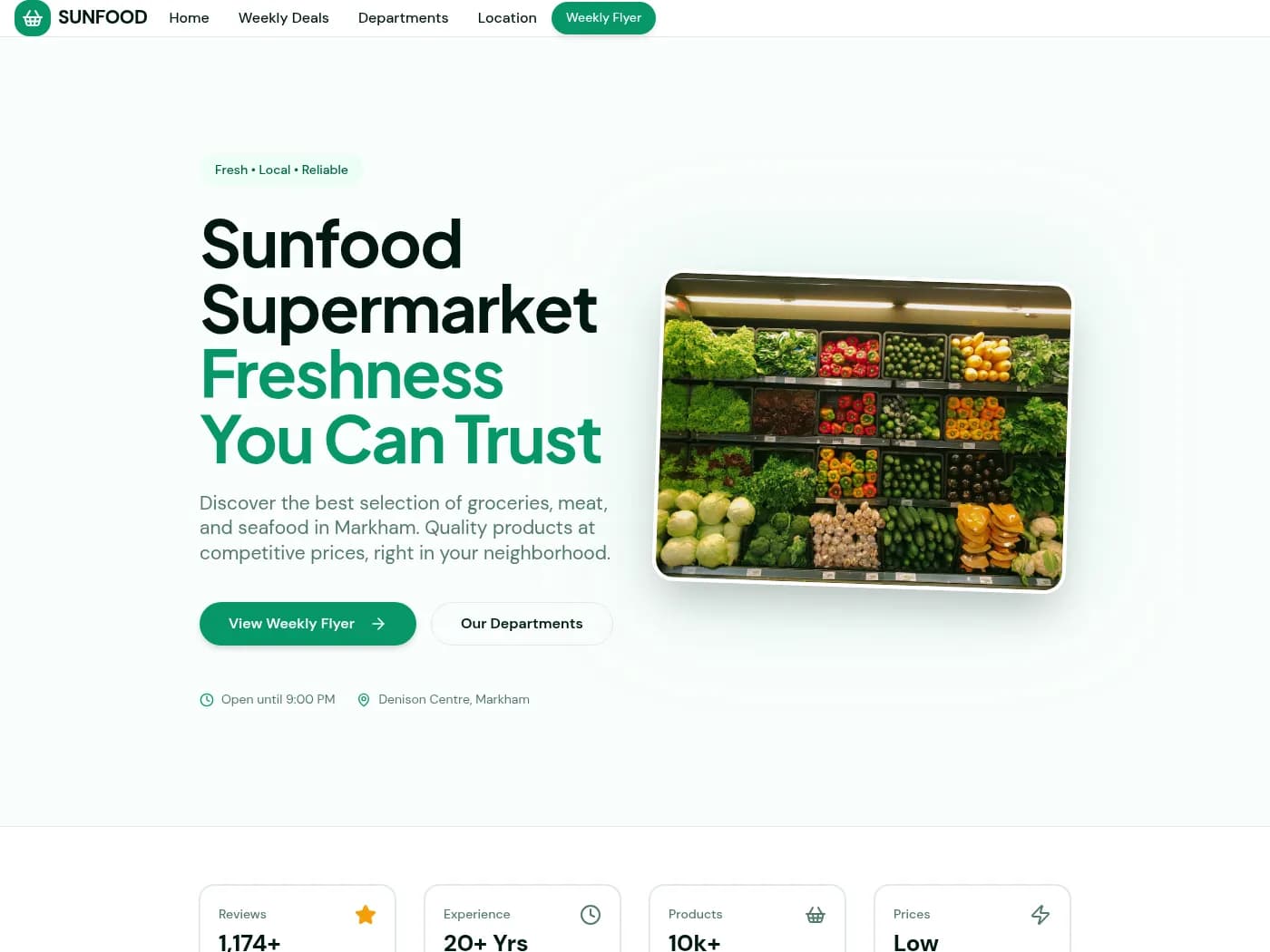 Sunfood Supermarket Website