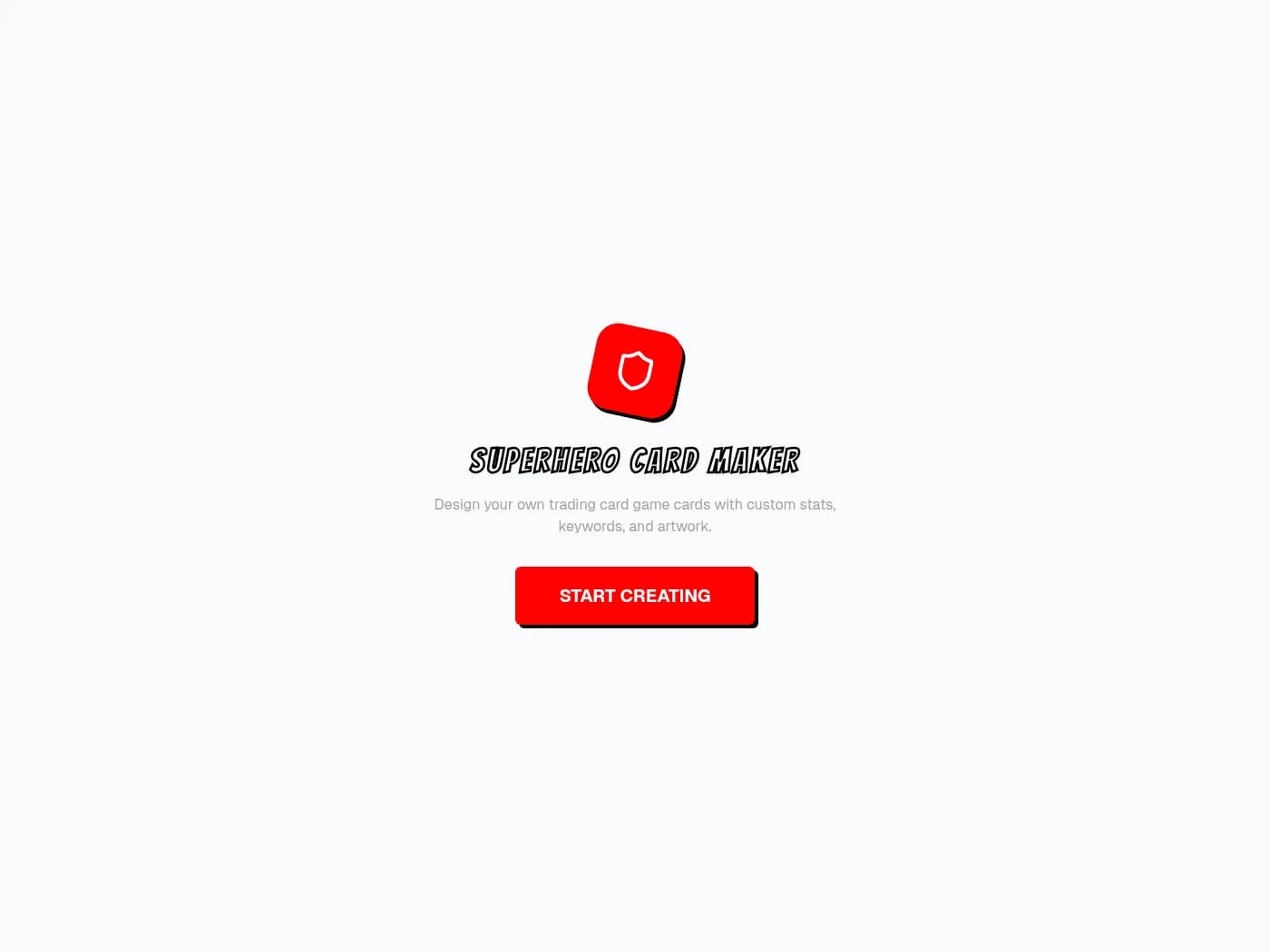 Superhero TCG Card Maker