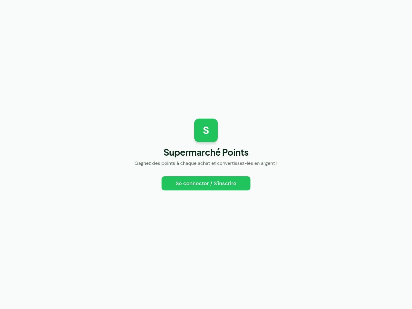 Supermarché Points Rewards