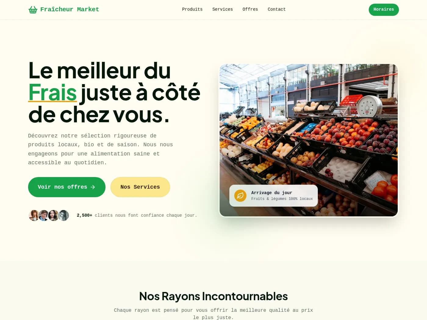 Supermarché Vitrine Web