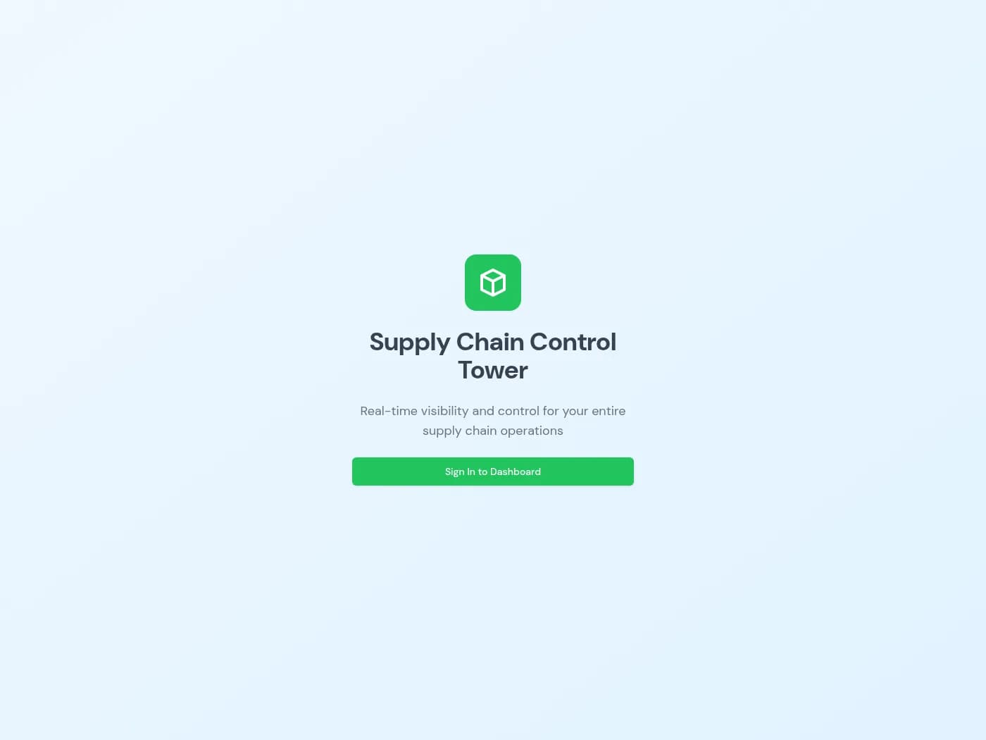 End-to-End Supply Chain Visibility SaaS Control Tower