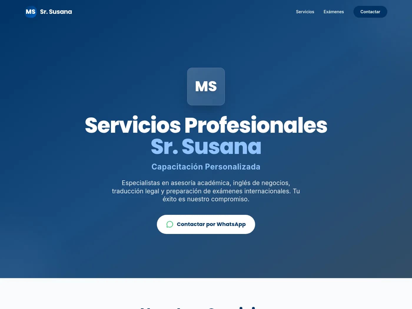 Sr. Susana Landing