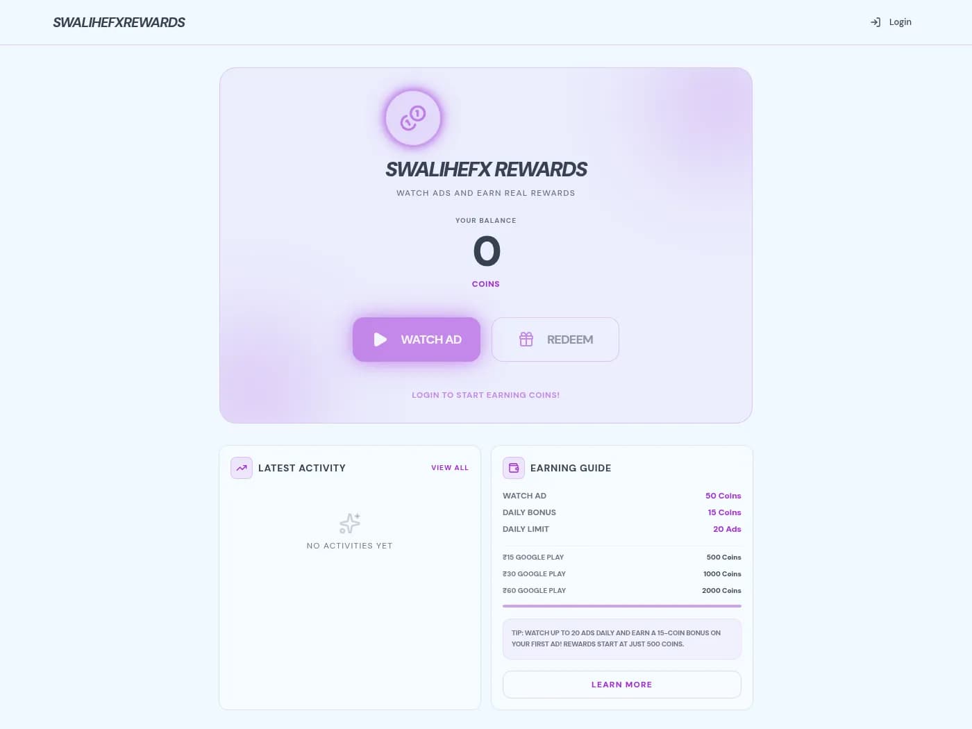 SwaliheFX Rewards