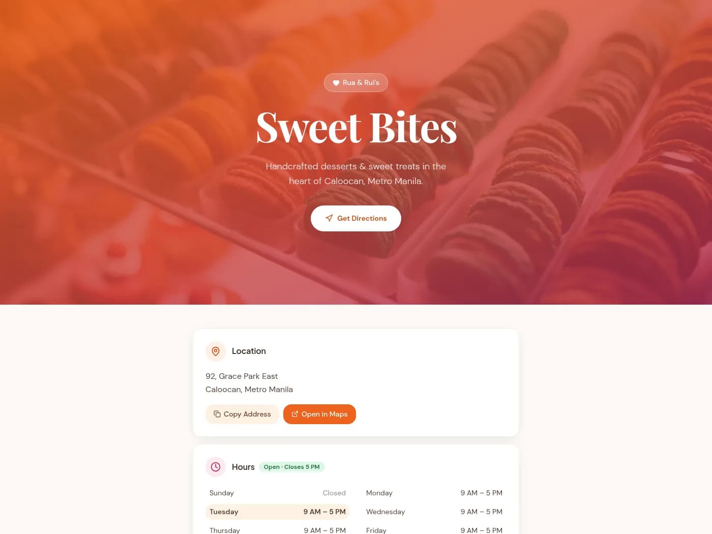 Sweet Bites Finder