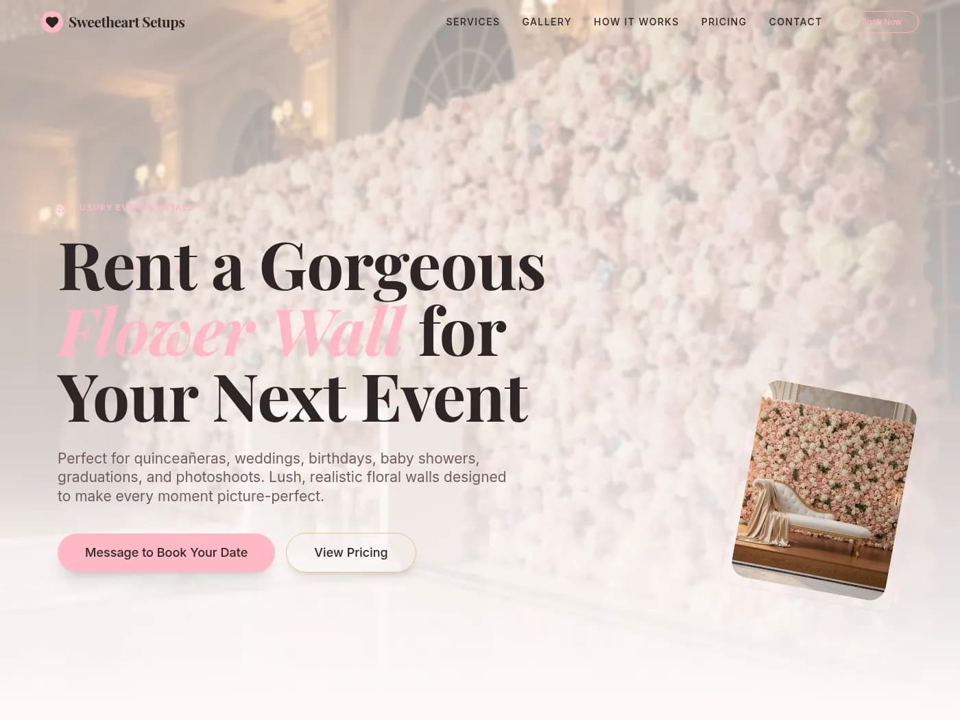 Sweetheart Setups Website