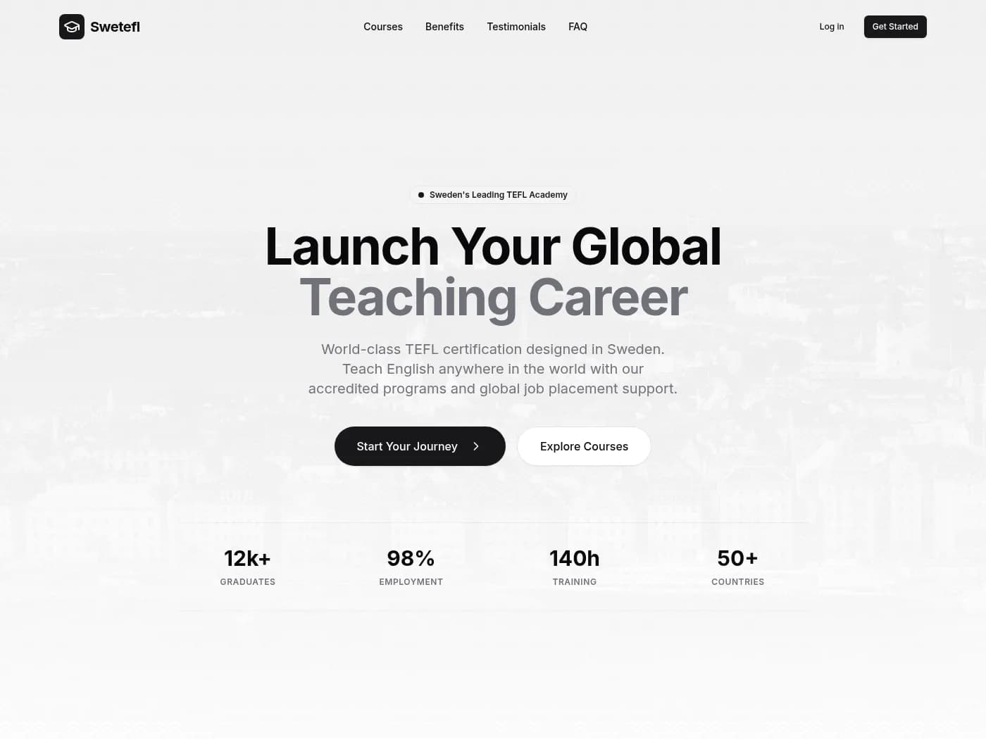 Swetefl Landing Page
