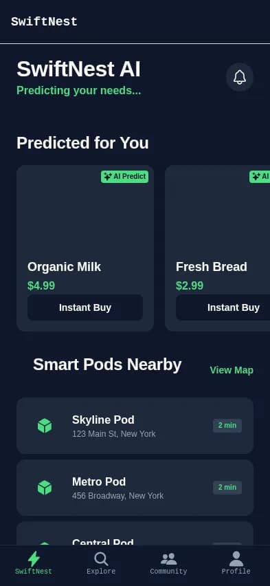 SwiftNest Delivery App