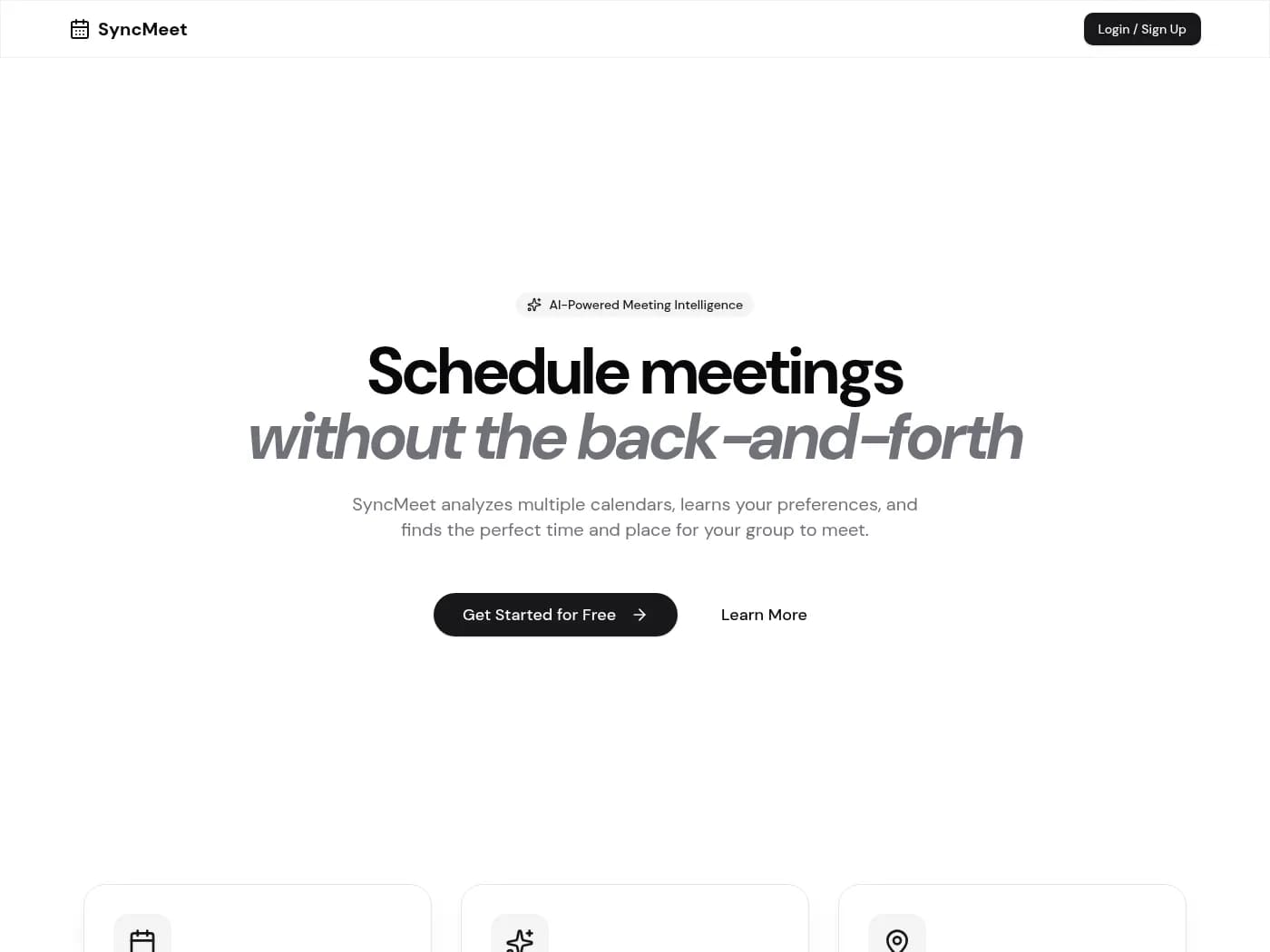 SyncMeet Scheduler