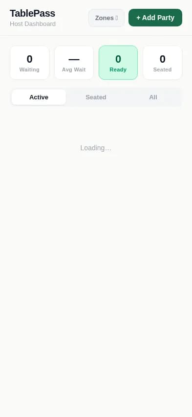 TablePass Waitlist MVP