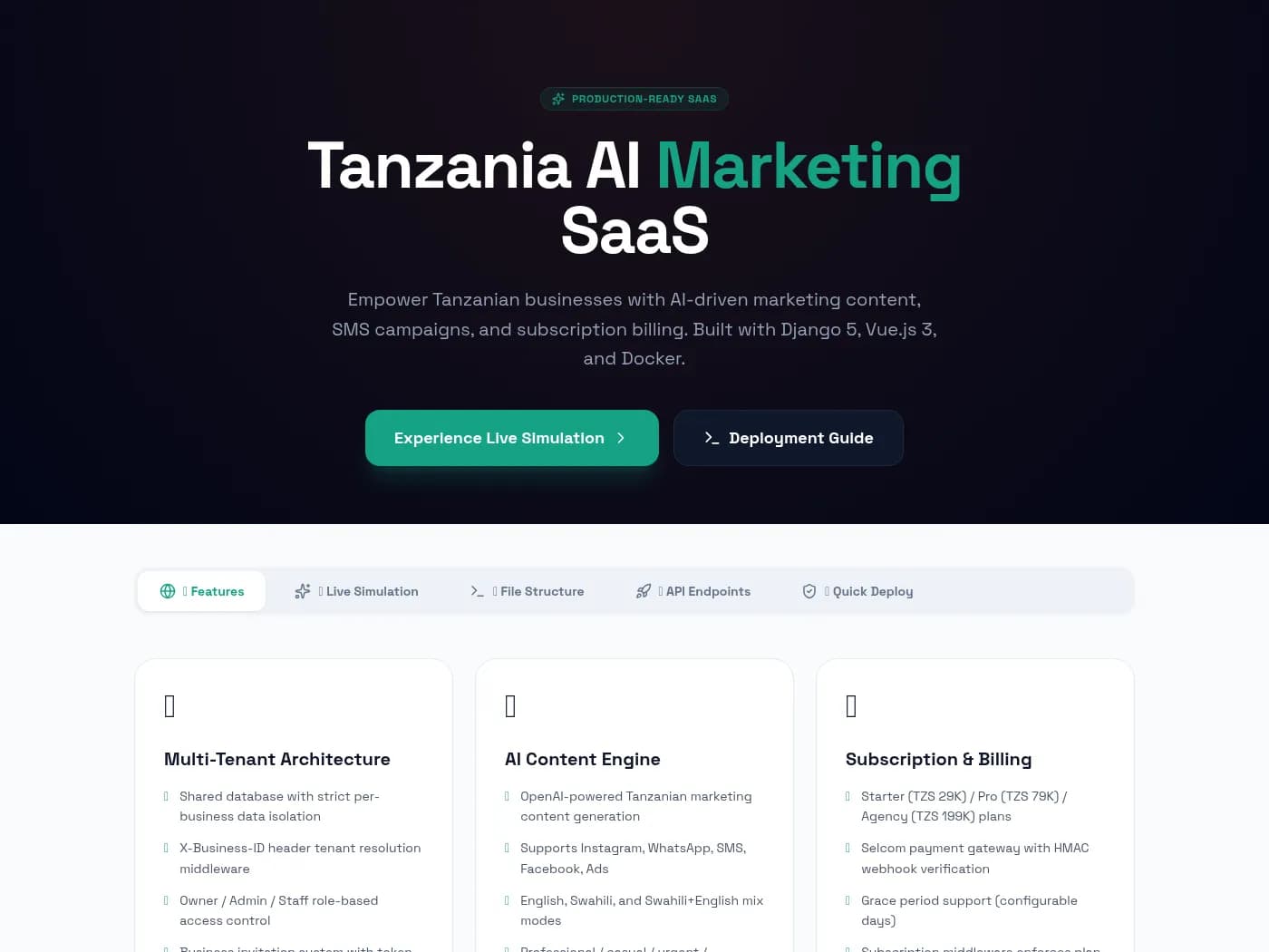 Tanzania AI Marketing SaaS