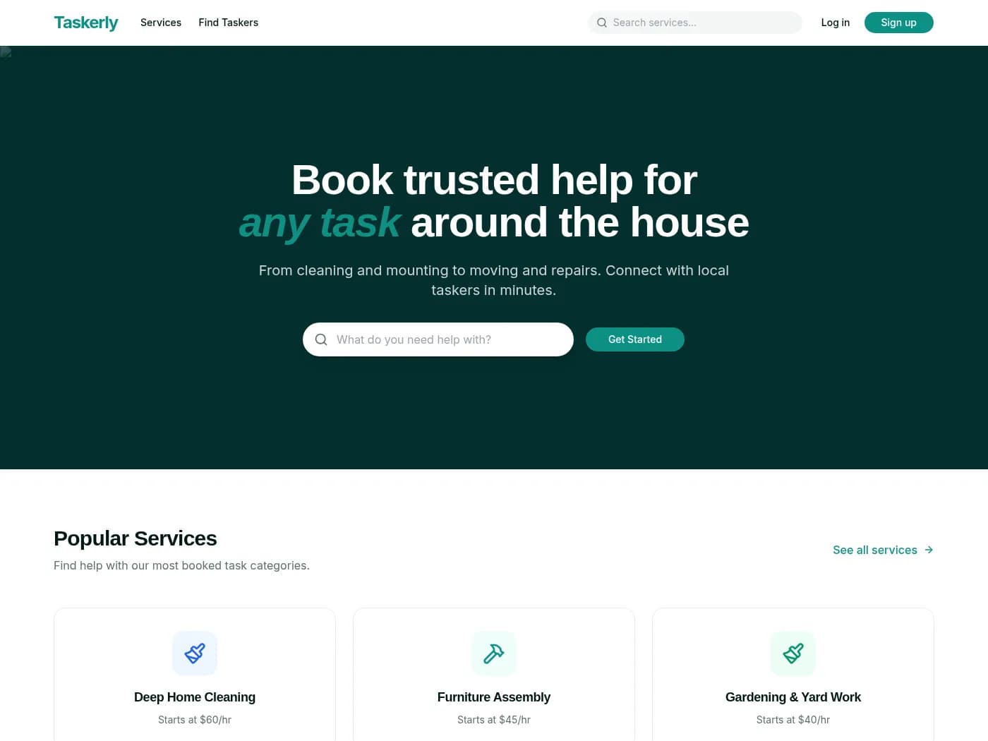 Taskerly Services Marketplace